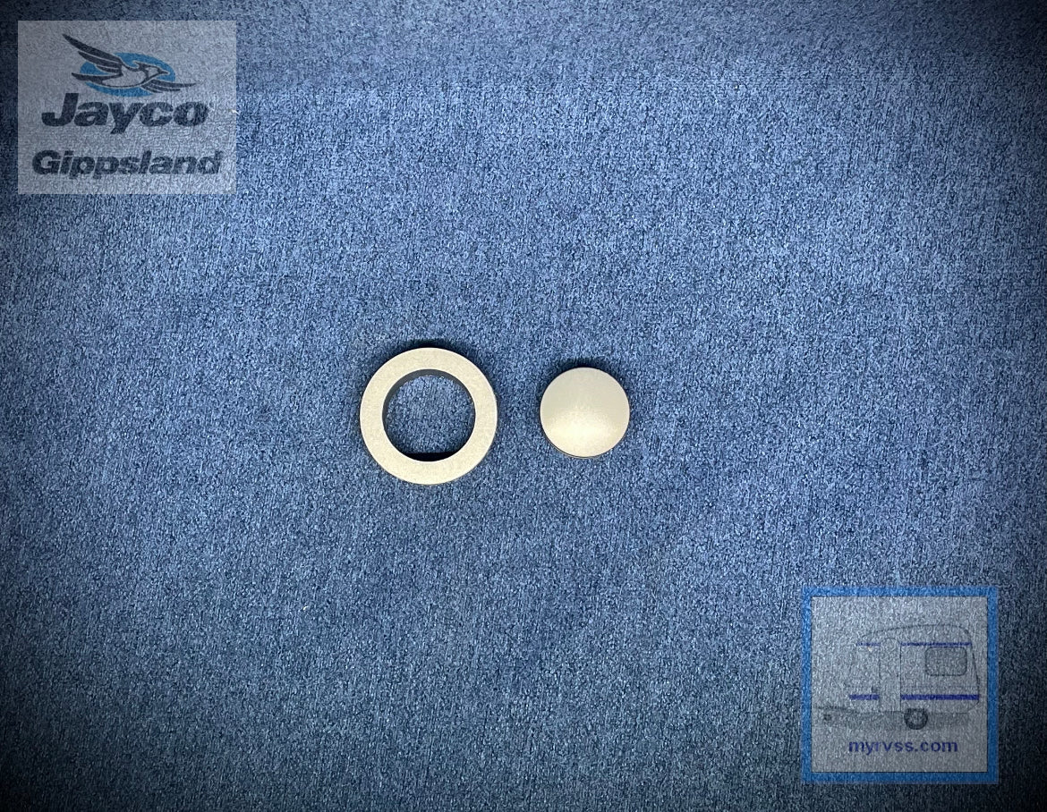 Jayco Cupboard Large Knob And Rosette TITANIUM – Jayco Gippsland RV SuperStore