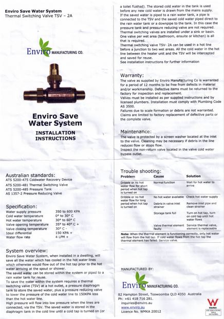 Enviro Save Water System – Jayco Gippsland RV SuperStore