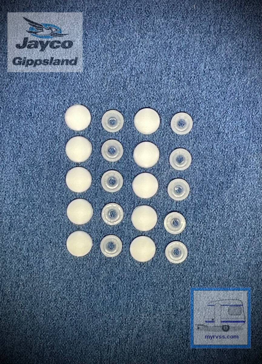 Jayco Snap Cap & Base Screw Covers White – Jayco Gippsland RV SuperStore