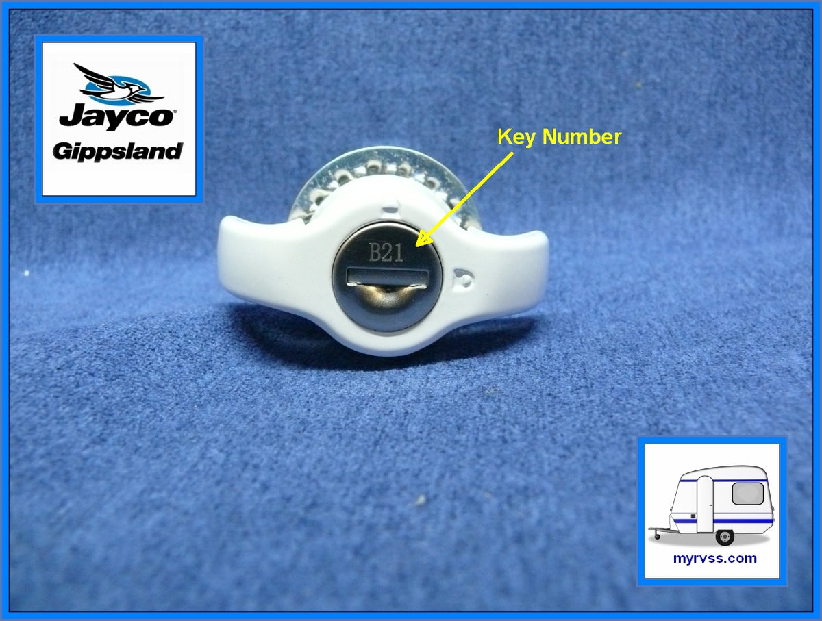 Jayco White Boot Lid Lock SINGLE + 2 Keys – Jayco Gippsland RV SuperStore