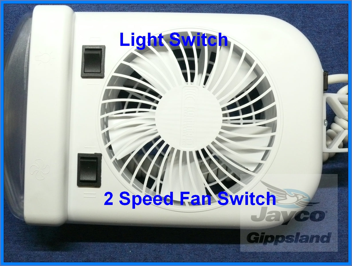 Jayco Fan Light for Camper Beds 12v – Jayco Gippsland RV SuperStore