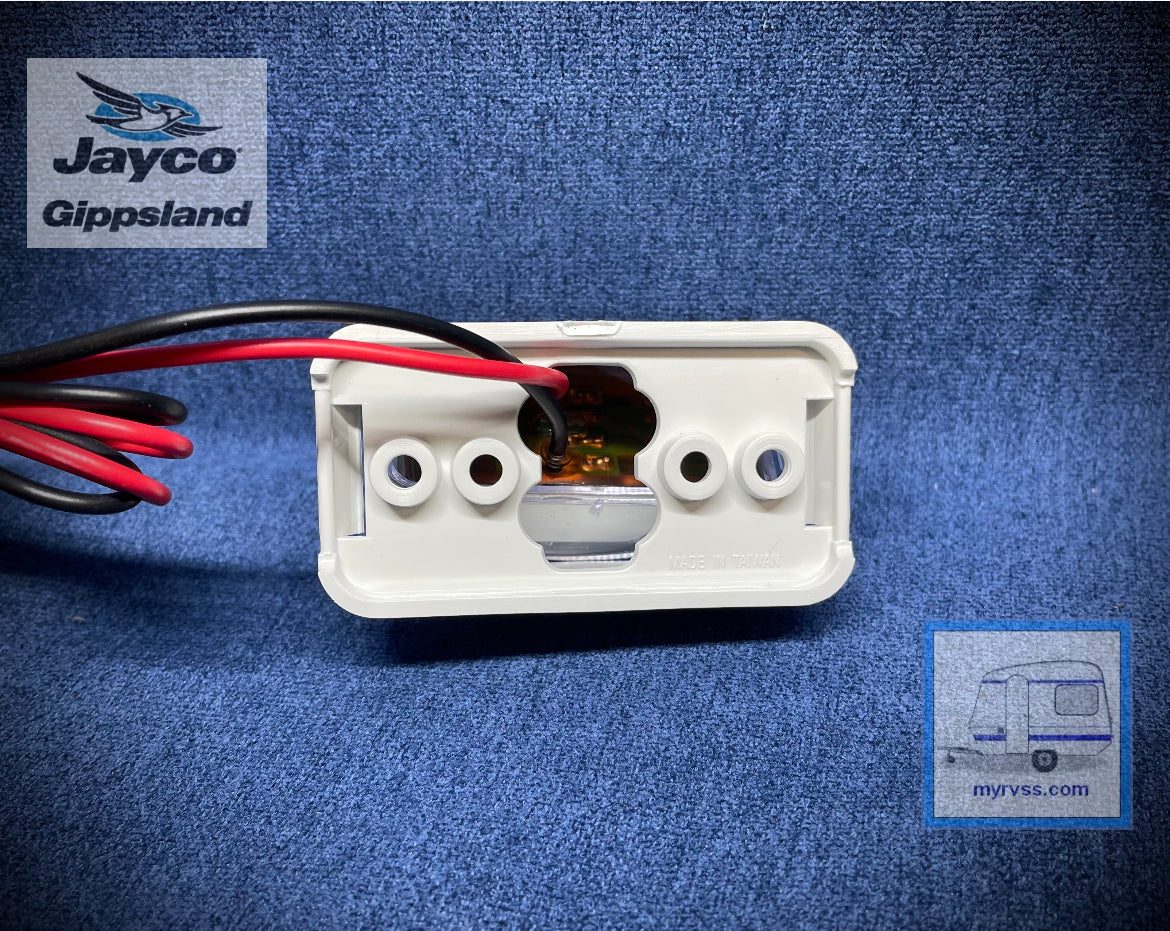 Coast Red Rear LED Marker Light - Clear Lens White Base – Jayco ...